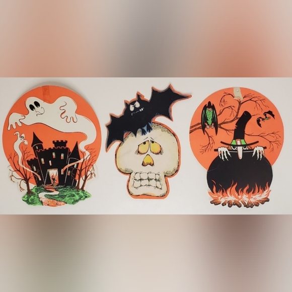 Beistle | Holiday | Vintage Halloween Beistle Diecut Witch And Ghost ...